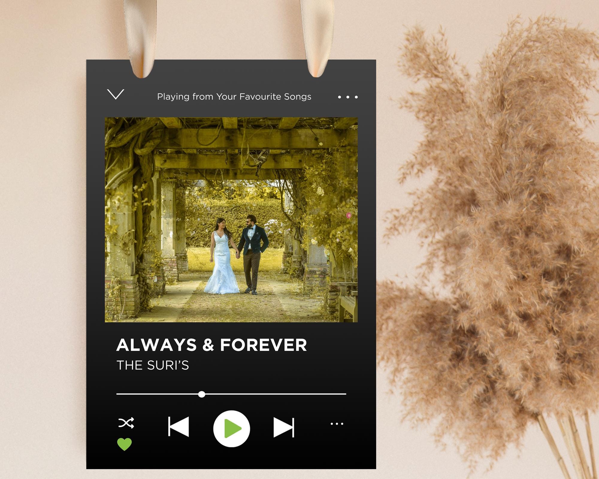 Spotify Music Theme Welcome Sign | Wedding Welcome Sign | Personalised ...