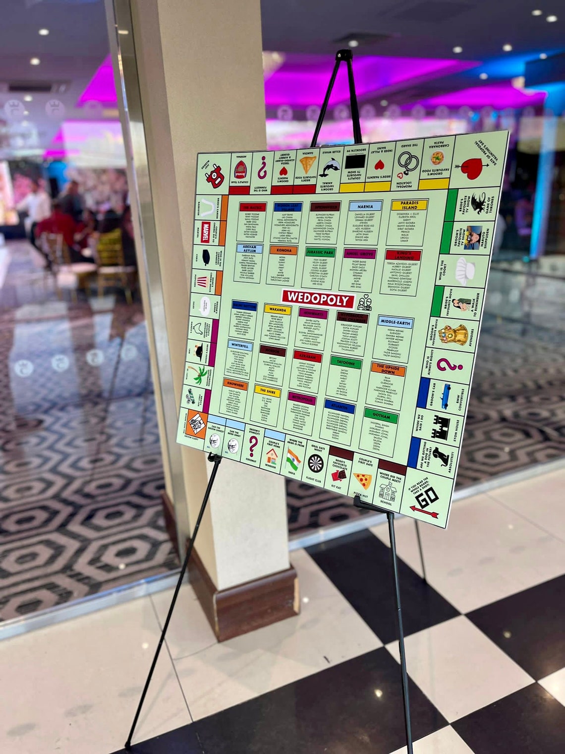 Monopoly Wedding Table Plan, Personalised Seating Chart (PDF) - Etsy UK