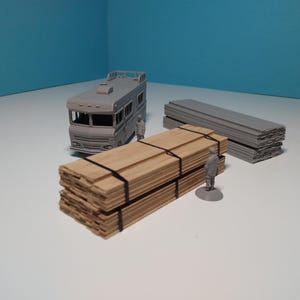 HO Scale Flat Car Lumber Load 2x12x24' - Model Train or Diorama - Etsy