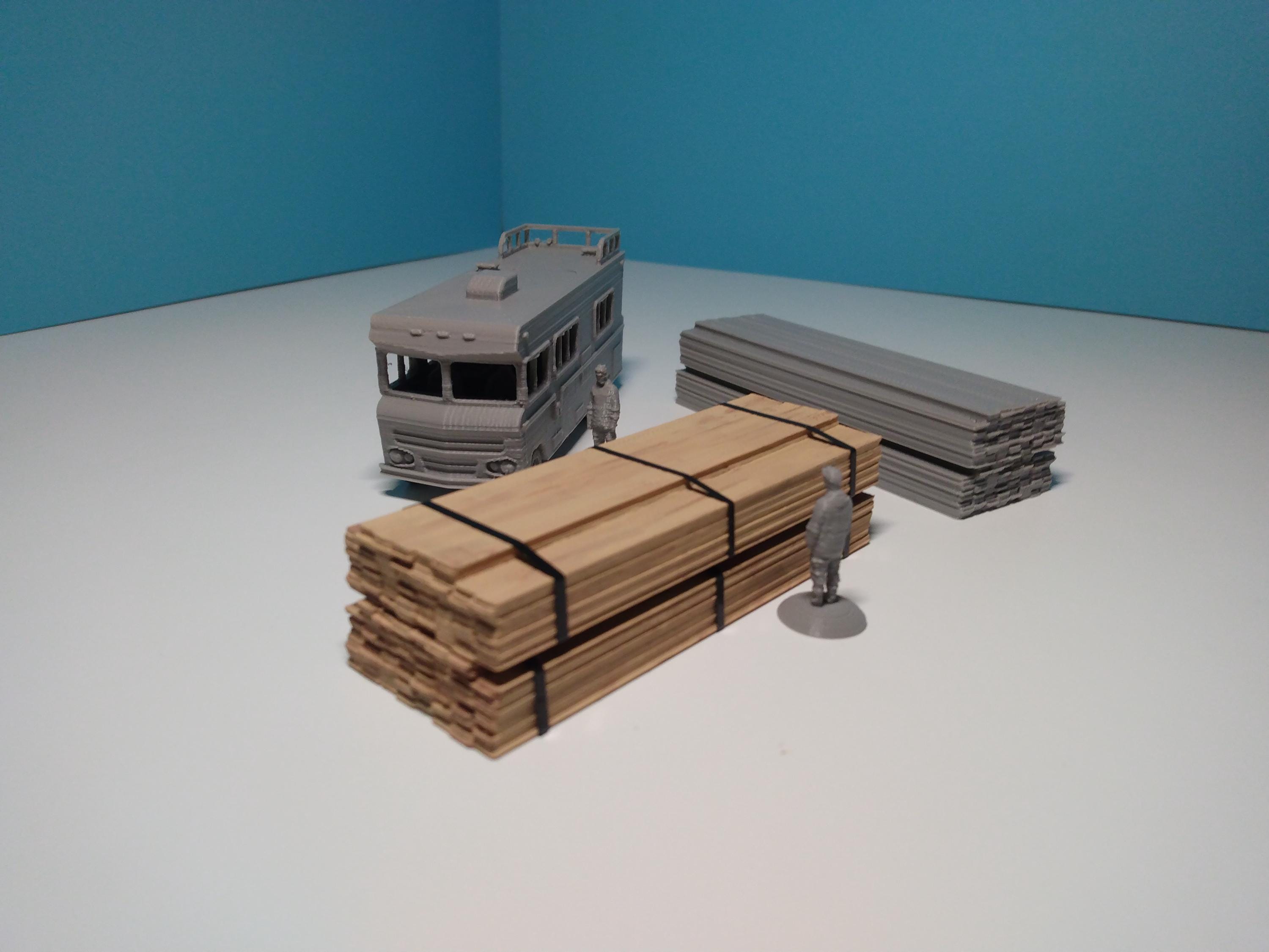 HO Scale Flat Car Lumber Load 2x12x24' - Model Train or Diorama - Etsy