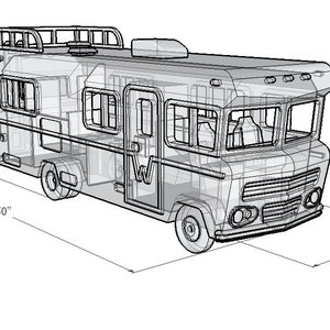 HO Scale Motor Home Winnebago Chieftain 1974 - 3D Printed - Model Train ...