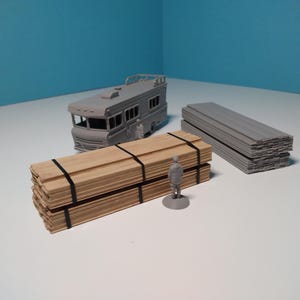 HO Scale Flat Car Lumber Load 2x12x24' - Model Train or Diorama - Etsy