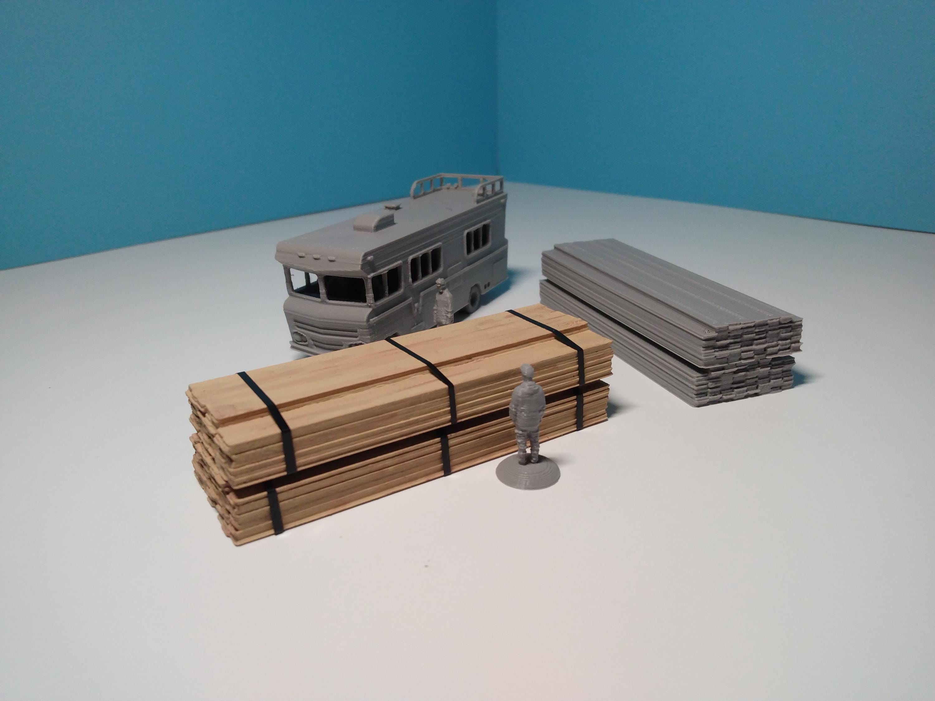 HO Scale Flat Car Lumber Load 2x12x24' - Model Train or Diorama - Etsy