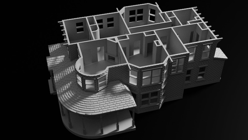 N Scale House 'the Bridgeport' STL Files: 3D Printing Model Train ...