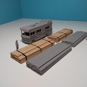 HO Scale Flat Car Lumber Load 2x12x24' - Model Train or Diorama - Etsy