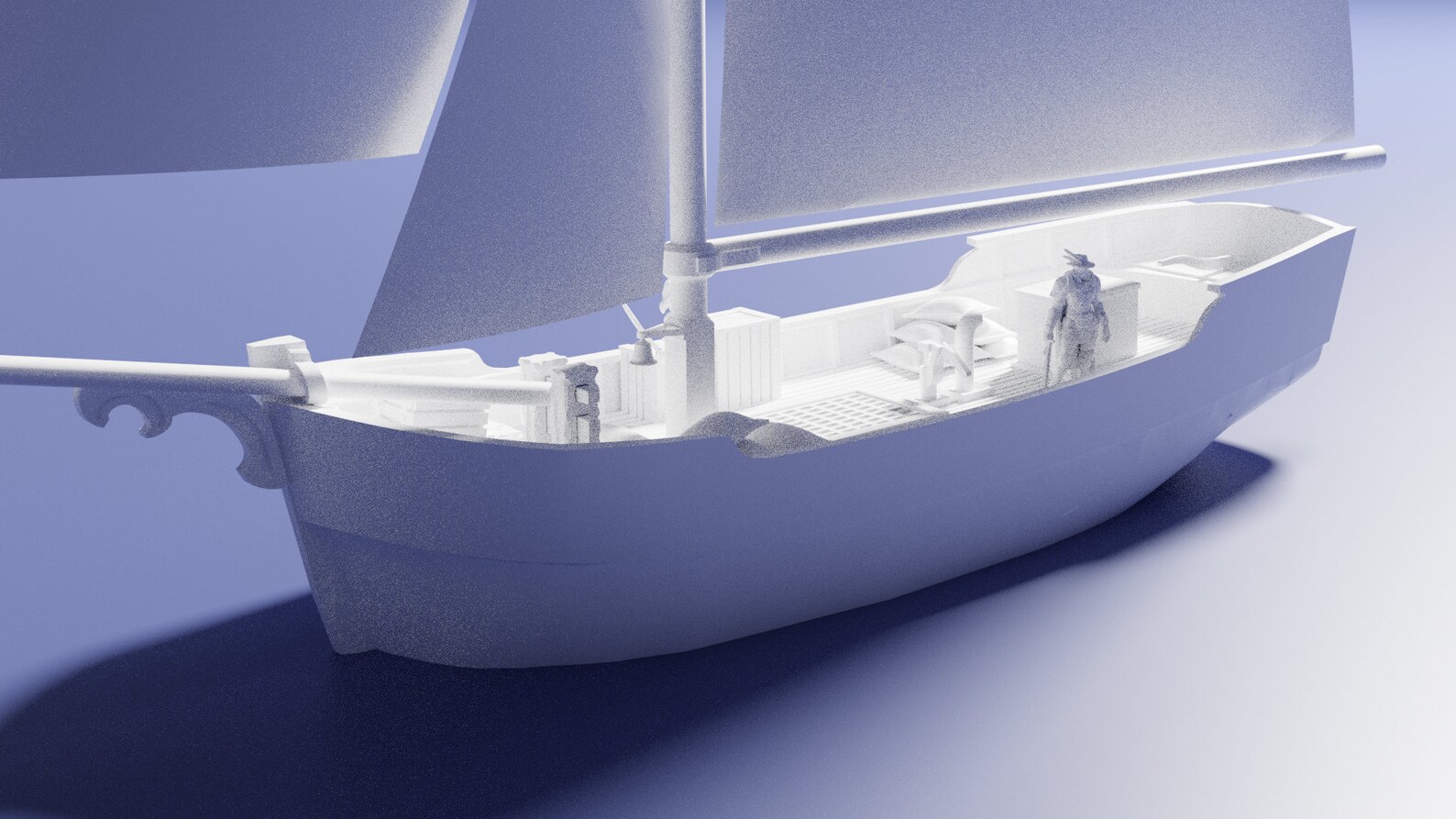 28mm Scale the Alabaster Sailing Ship - STL Files for 3D Printing ...