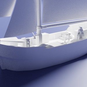 28mm Scale the Alabaster Sailing Ship - STL Files for 3D Printing ...