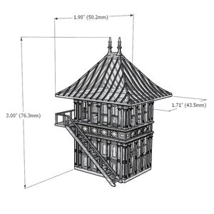 N Scale Railroad 'tower C' - 3D Printed - Model Train or Diorama - Etsy