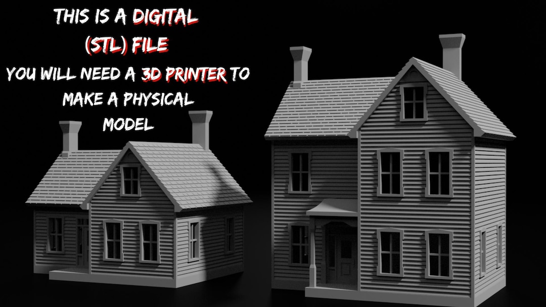 N Scale House 'the Courtland' STL Files: 3D Printing Model Train ...