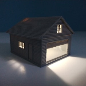 N Scale Garage - 3D Printed - Model Train or Diorama - Etsy