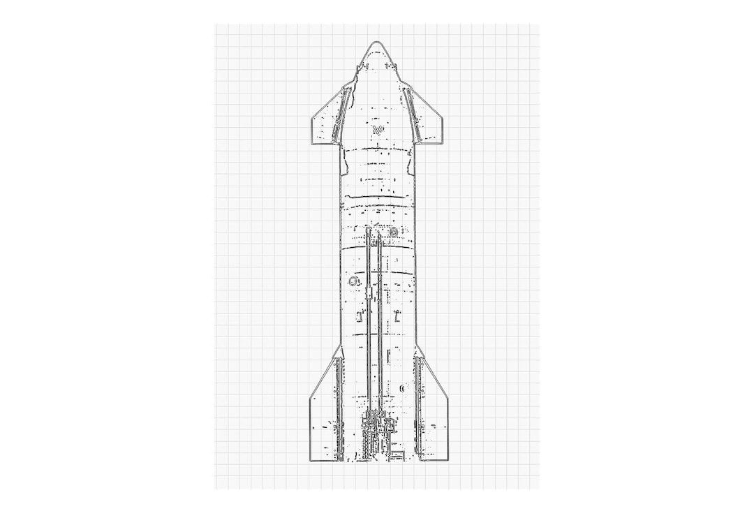 Spacex Starship 25 SVG File: Laser Cut & Craft Cutting (digital Product ...