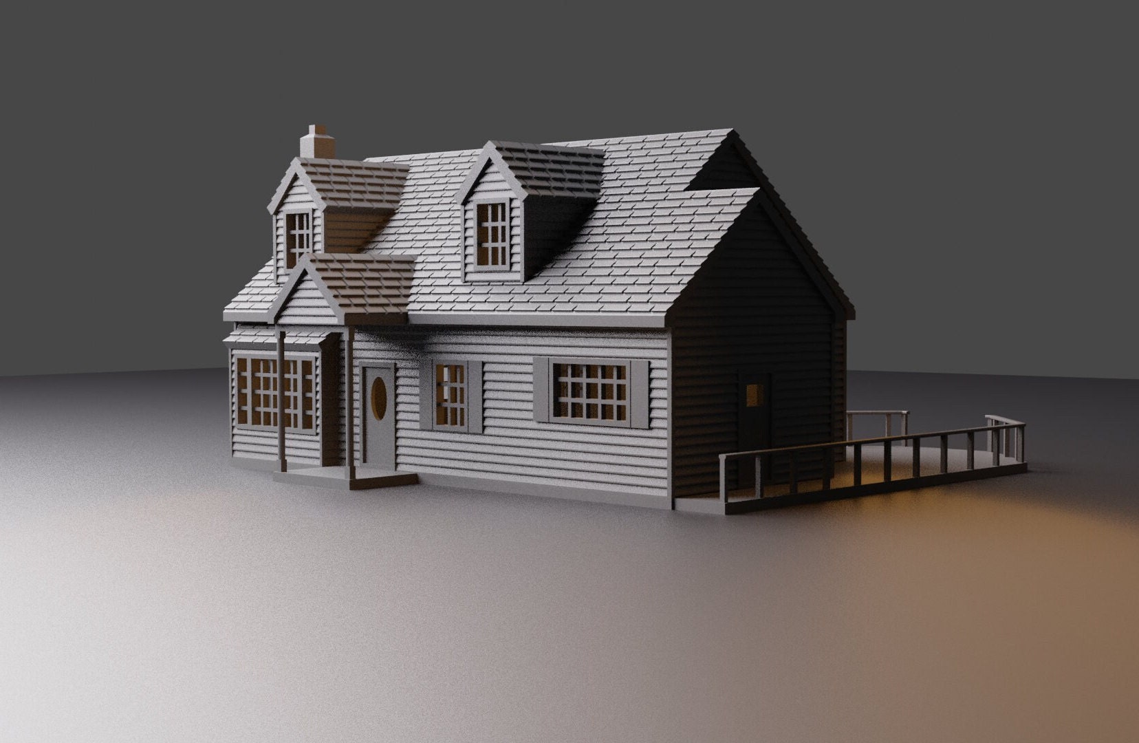 N Scale House 'the Centerpoint' STL Files for 3D Printing Model Train ...