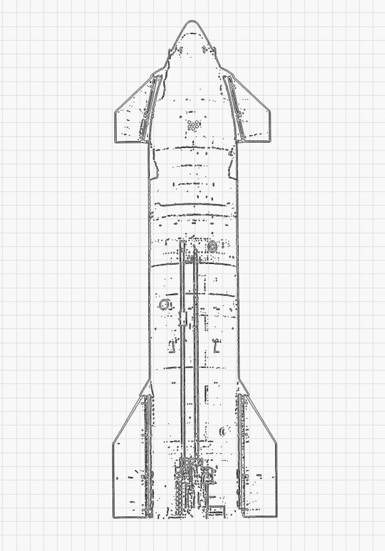 Spacex Starship 25 SVG File: Laser Cut & Craft Cutting (digital Product ...