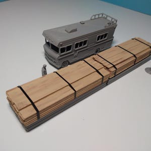 HO Scale Flat Car Lumber Load 2x12x24' - Model Train or Diorama - Etsy