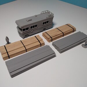 HO Scale Flat Car Lumber Load 2x12x24' - Model Train or Diorama - Etsy