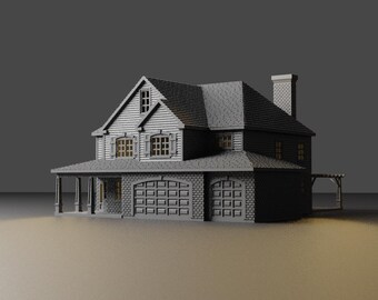 N Scale House 'the Bridgeport' - STL Files for 3D Printing - Model ...