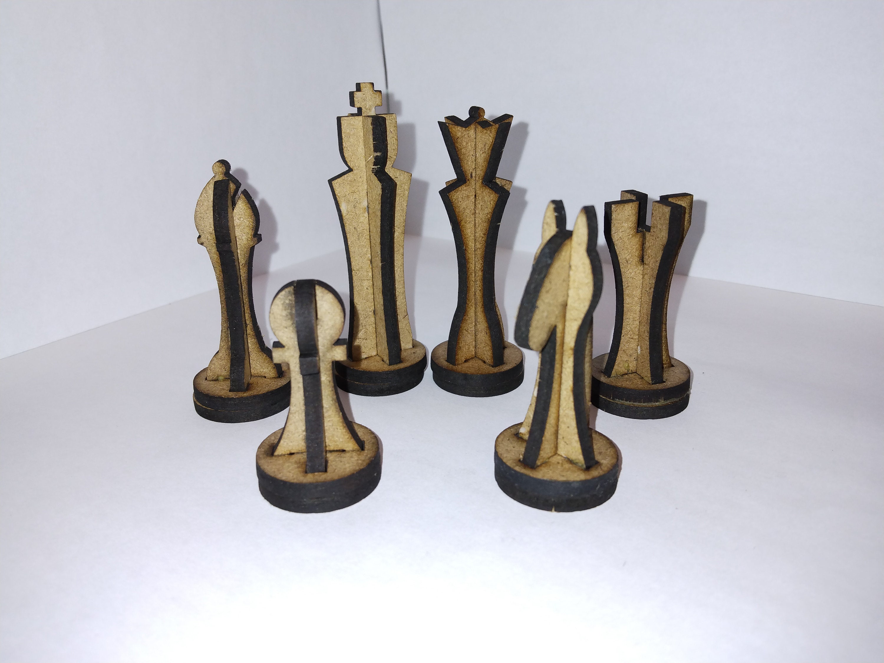 Simple Chess Set for Laser Cutting SVG - Etsy