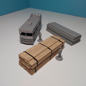 HO Scale Flat Car Lumber Load 2x12x24' - Model Train or Diorama - Etsy