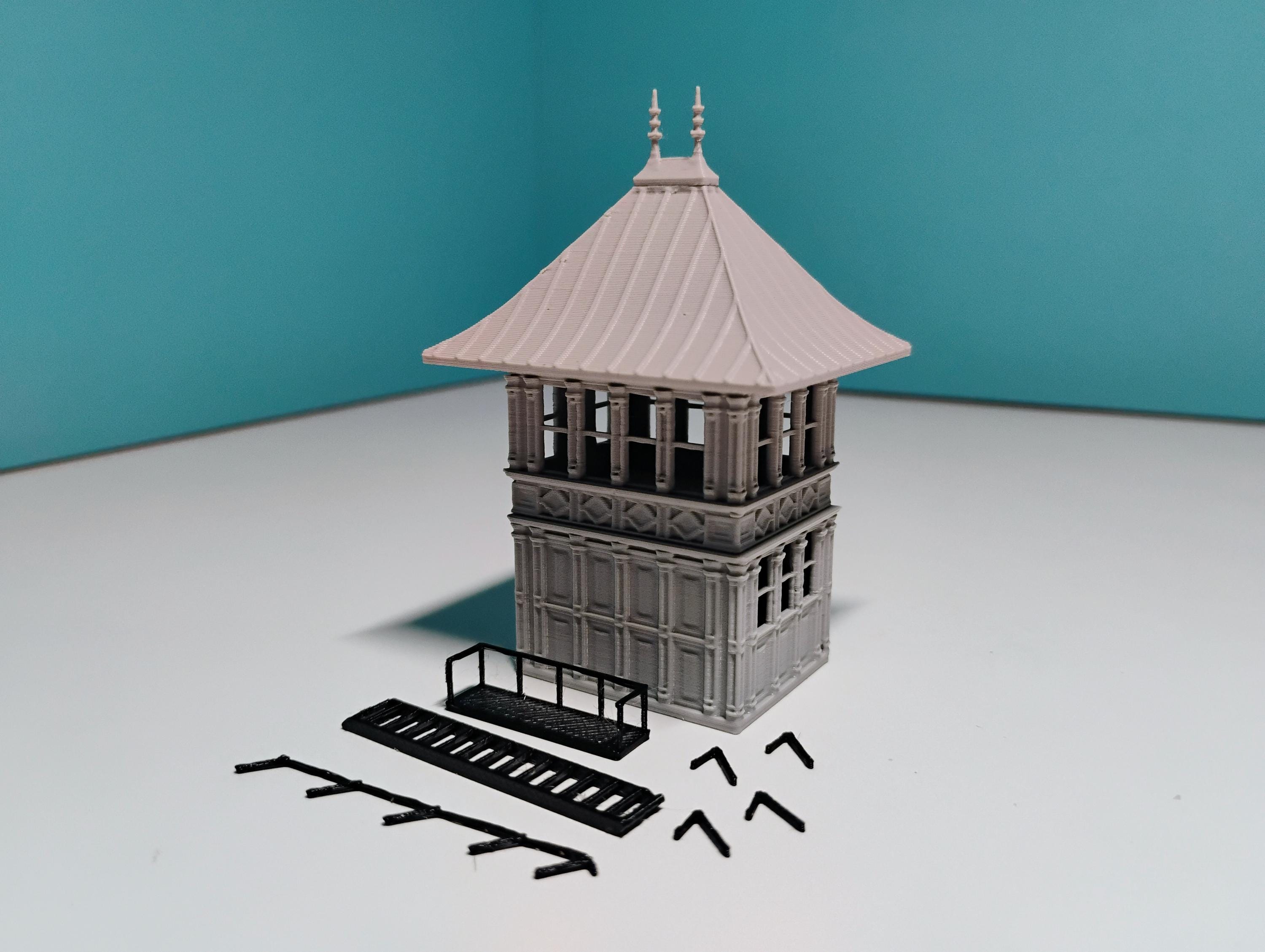 N Scale Railroad 'tower C' - 3D Printed - Model Train or Diorama - Etsy