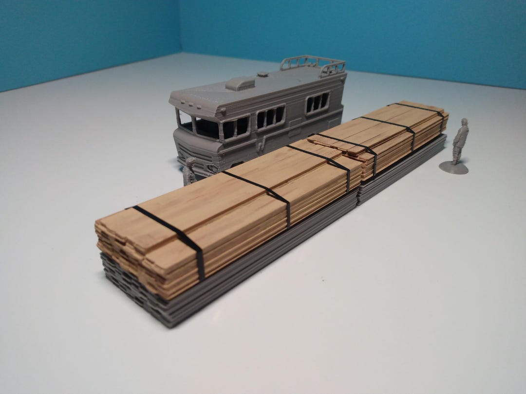 HO Scale Flat Car Lumber Load 2x12x24' - Model Train or Diorama - Etsy