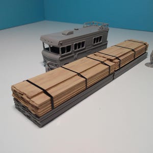 HO Scale Flat Car Lumber Load 2x12x24' - Model Train or Diorama - Etsy