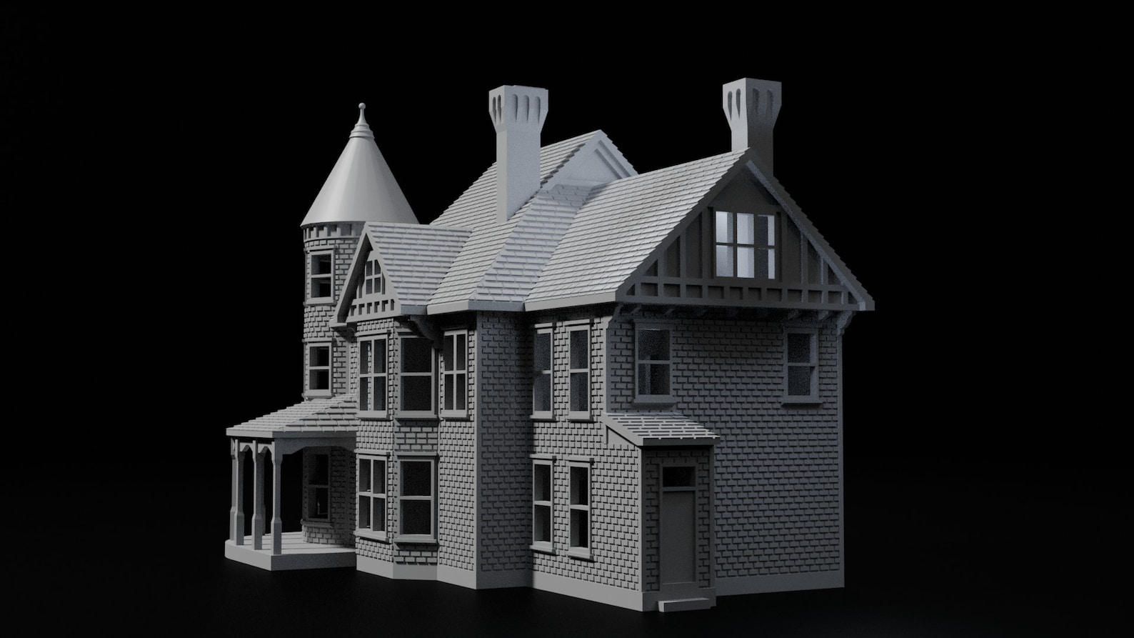 N Scale House 'the Bridgeport' STL Files: 3D Printing Model Train ...
