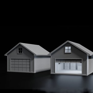 N Scale Garage - 3D Printed - Model Train or Diorama - Etsy