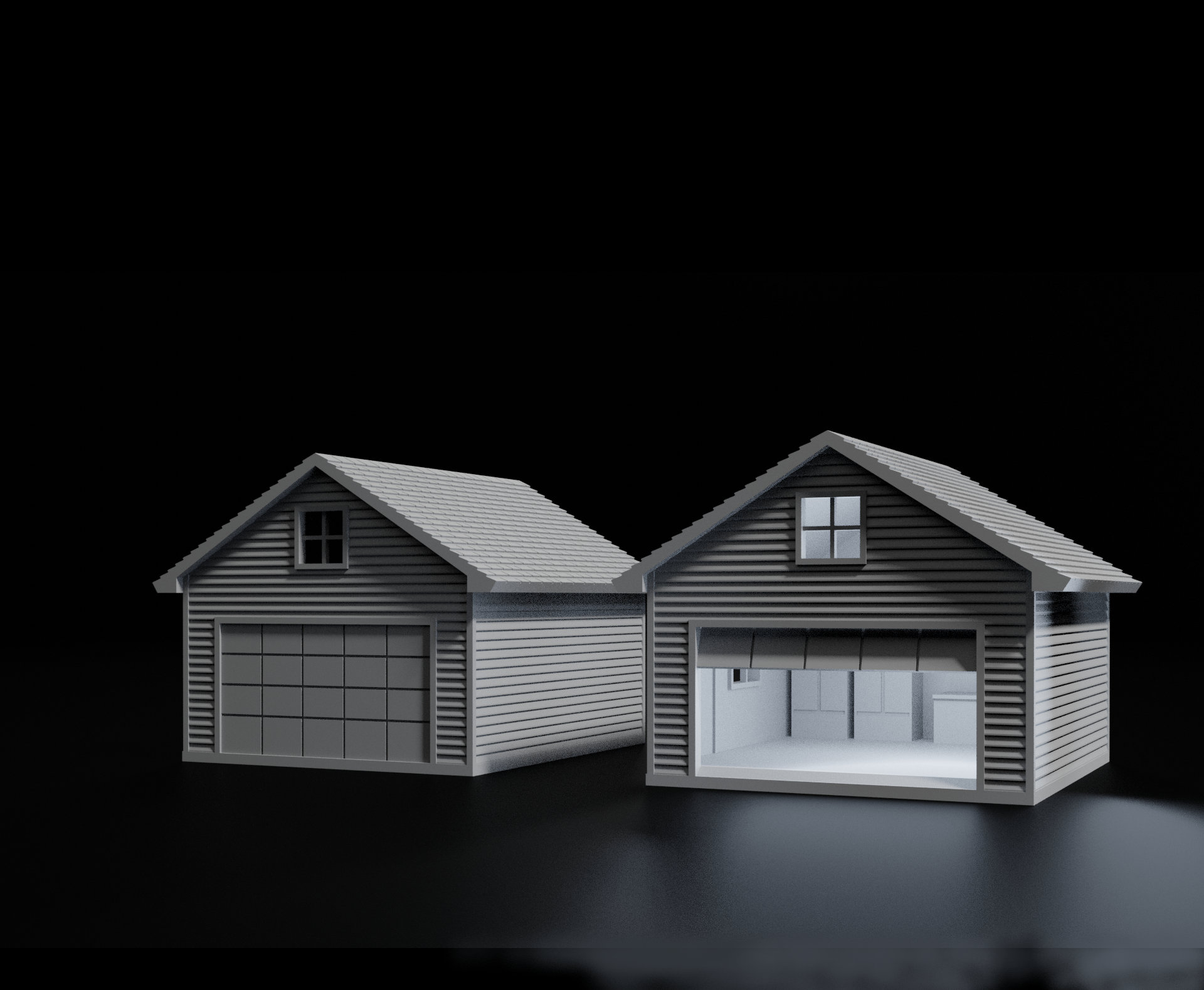 N Scale Garage - 3D Printed - Model Train or Diorama - Etsy