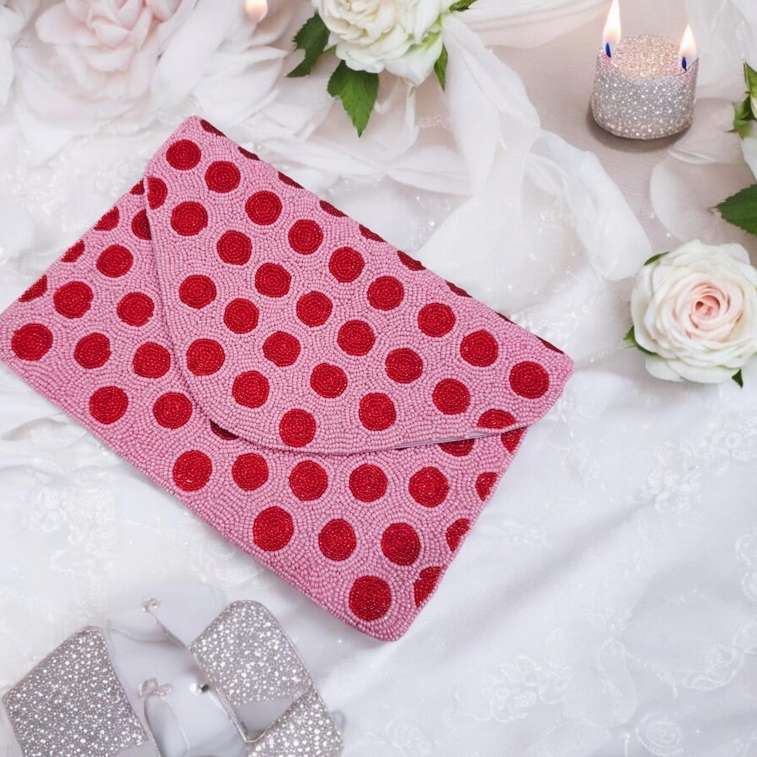 Beaded Clutch Bag, Crossbody Bag, Seed Bead Clutch Bag, Preppy Clutch ...