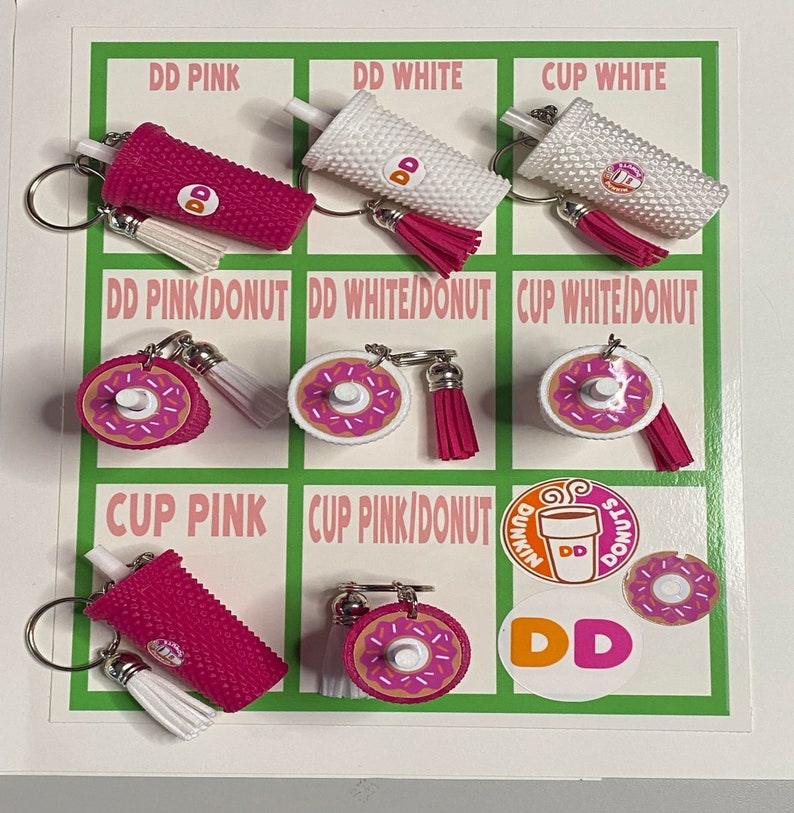 Starbucks Inspired Keychains Dunkin' Donuts - Etsy