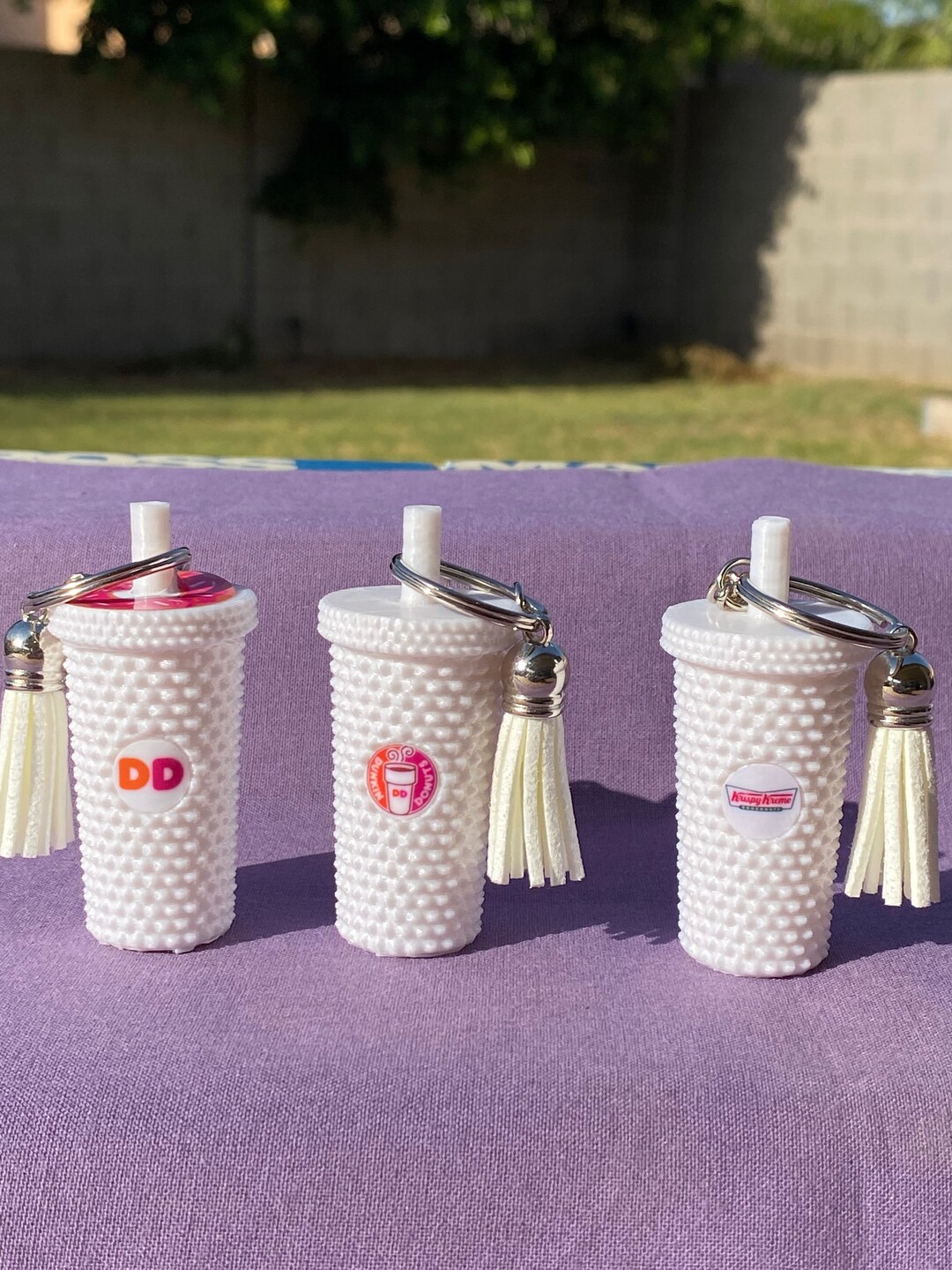 Starbucks Inspired Keychains Dunkin' Donuts & Krispy Kreme - Etsy