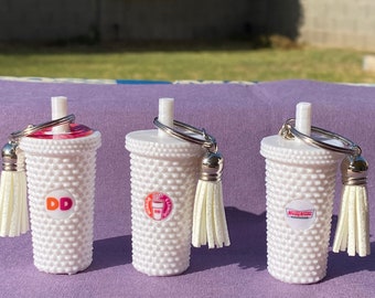 Starbucks Inspired Keychains Dunkin' Donuts - Etsy