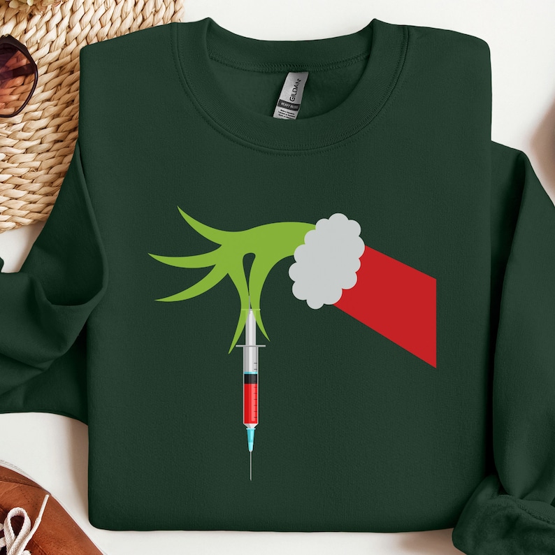 Grinch Healthcare Sweatshirt Grinch Nurse Sweatshirt Christmas Ts