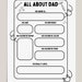 All About Dad Printable, Fathers Day Handprint Craft, All About My Dad ...