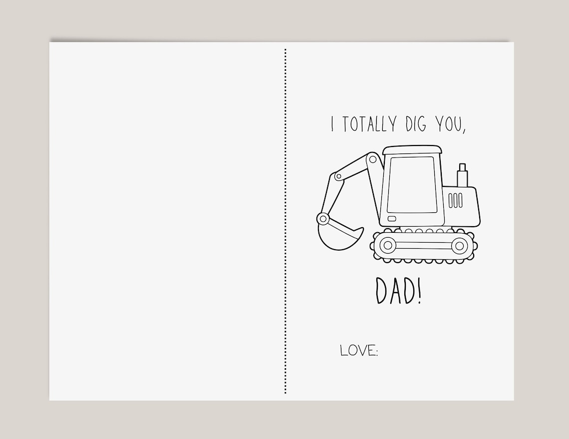 PRINTABLE CARD, Printable Fathers Day Card, Fathers Day Printable ...