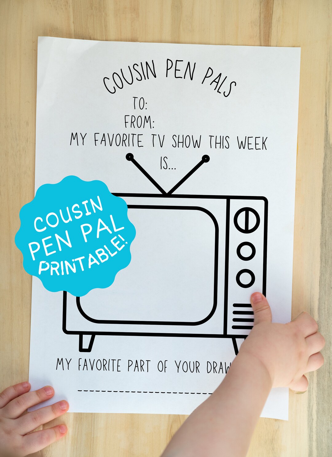 Cousin Pen Pal Printable, Cousin Pen Pal Coloring Page, Coloring Page ...