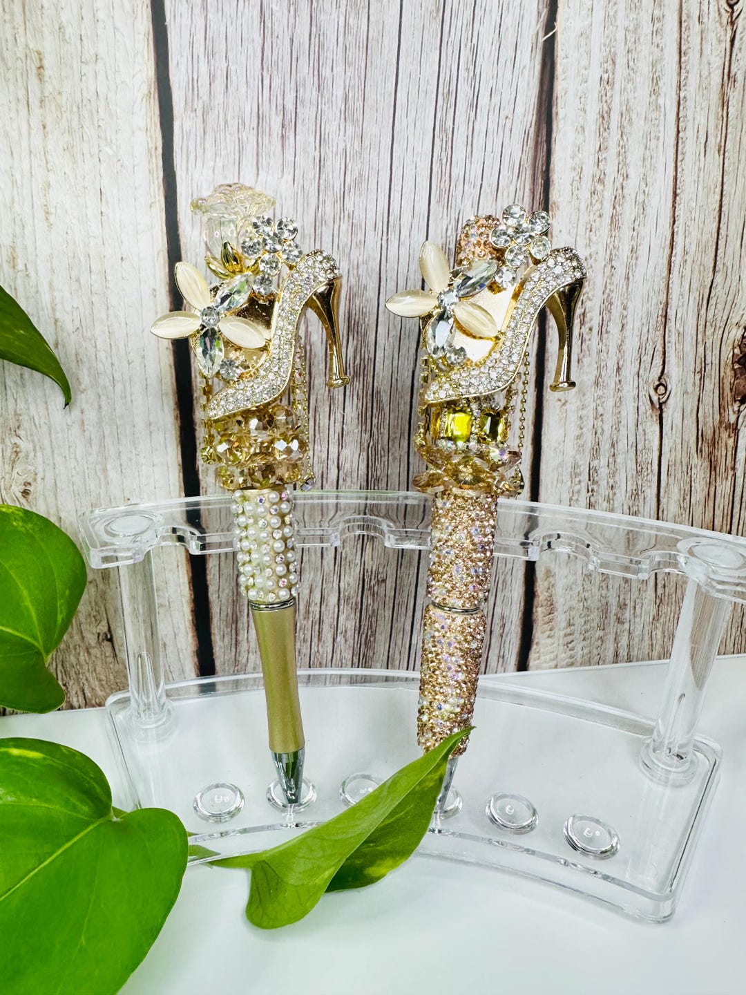 High Heel Crystal Beaded Pens, Gold Rhinestone Pens, Rhinestone Pens ...