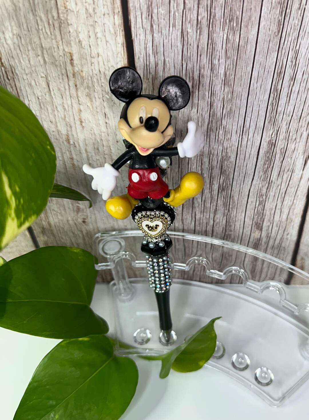Mickey Mouse Cartoon Character Pen. Unique Gift, Beaded Pen, Handmade ...