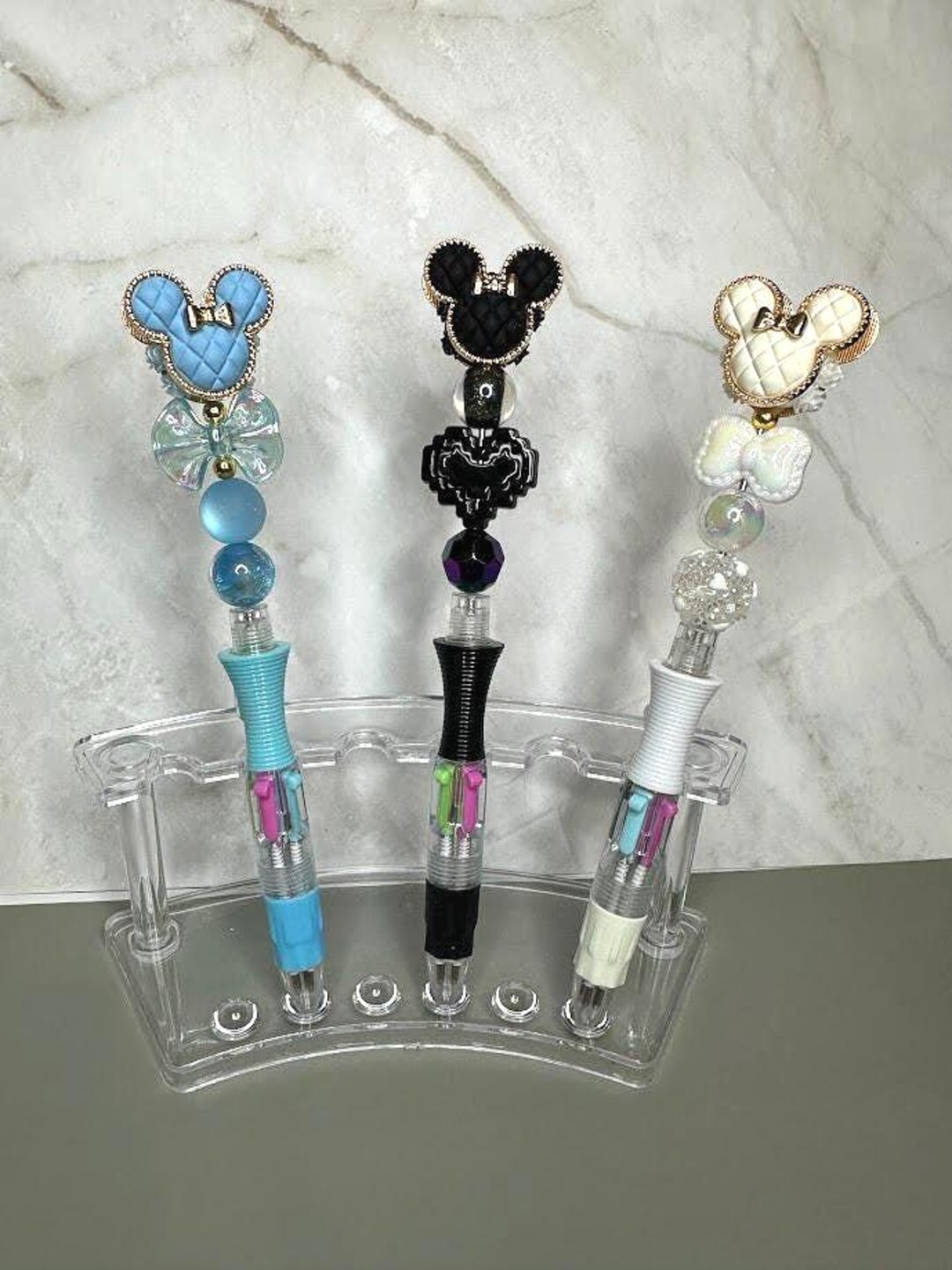 Handmade Mouse Head Beaded Pens - Multi Color Inks, Refillable - Etsy
