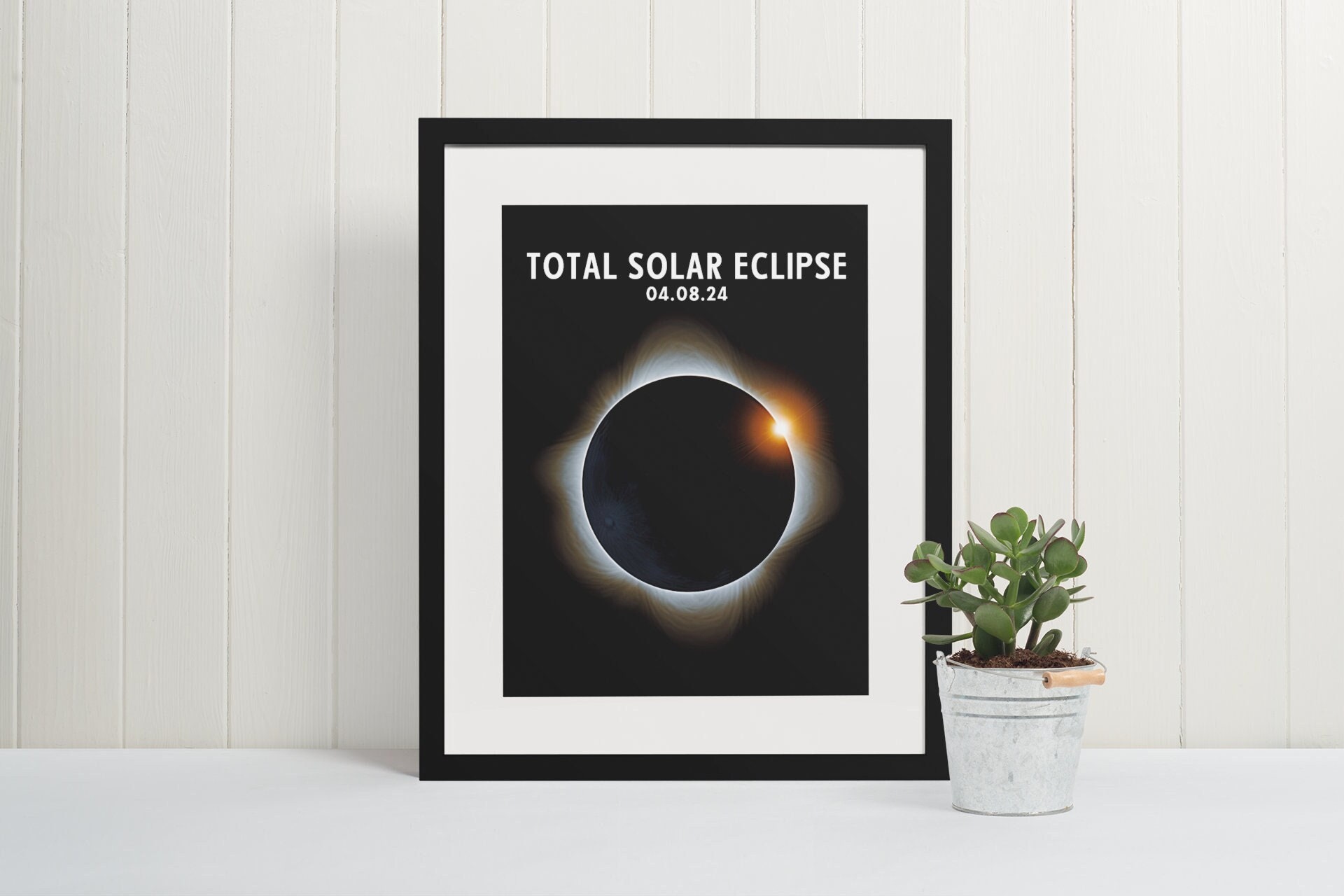 Total Solar Eclipse 2024 Digital Print | Eclipse Wall Art | Eclipse 2024 Printable Home Decor ...