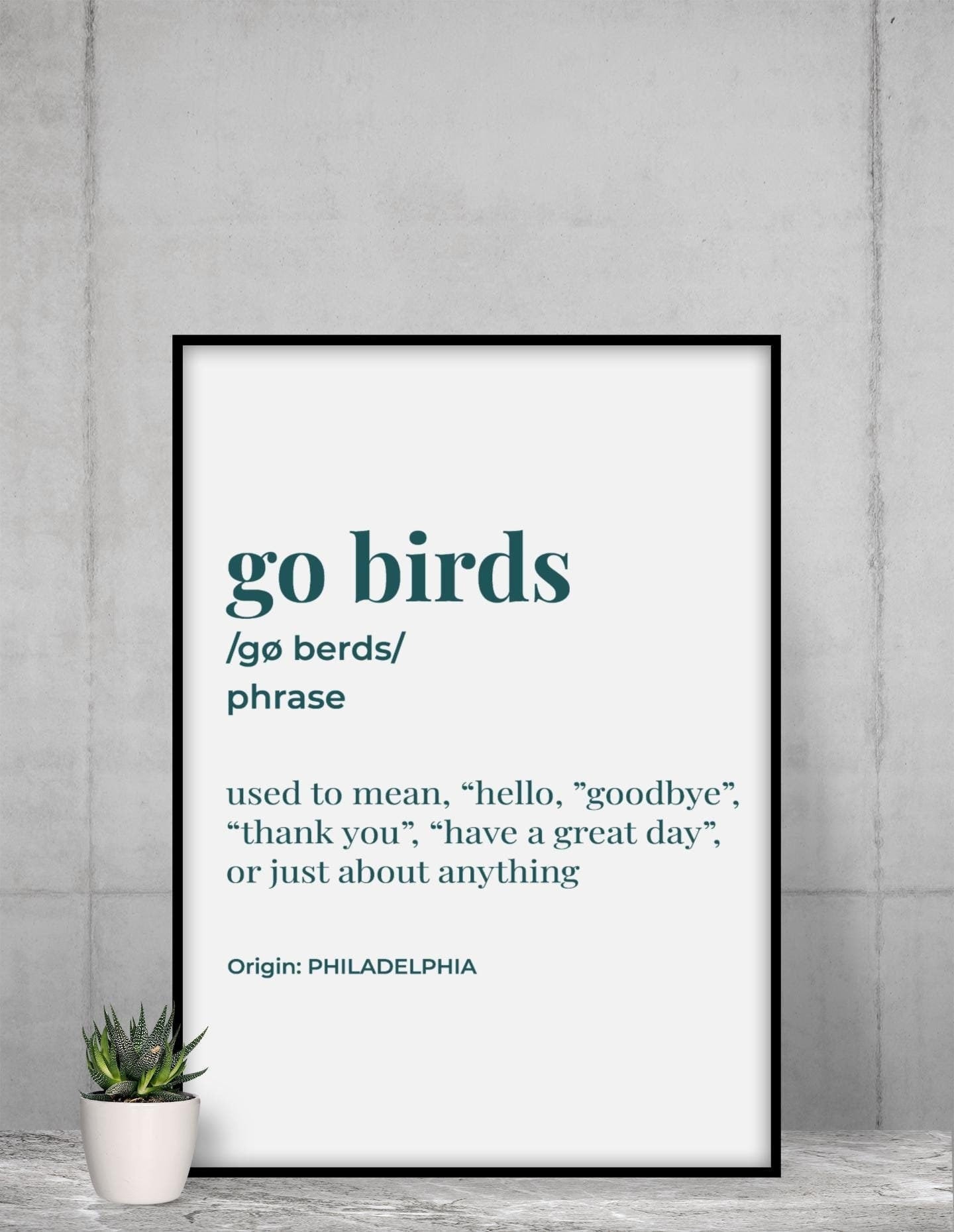 Go Birds Definition Digital Print | Philly Sports Fan Wall Art ...