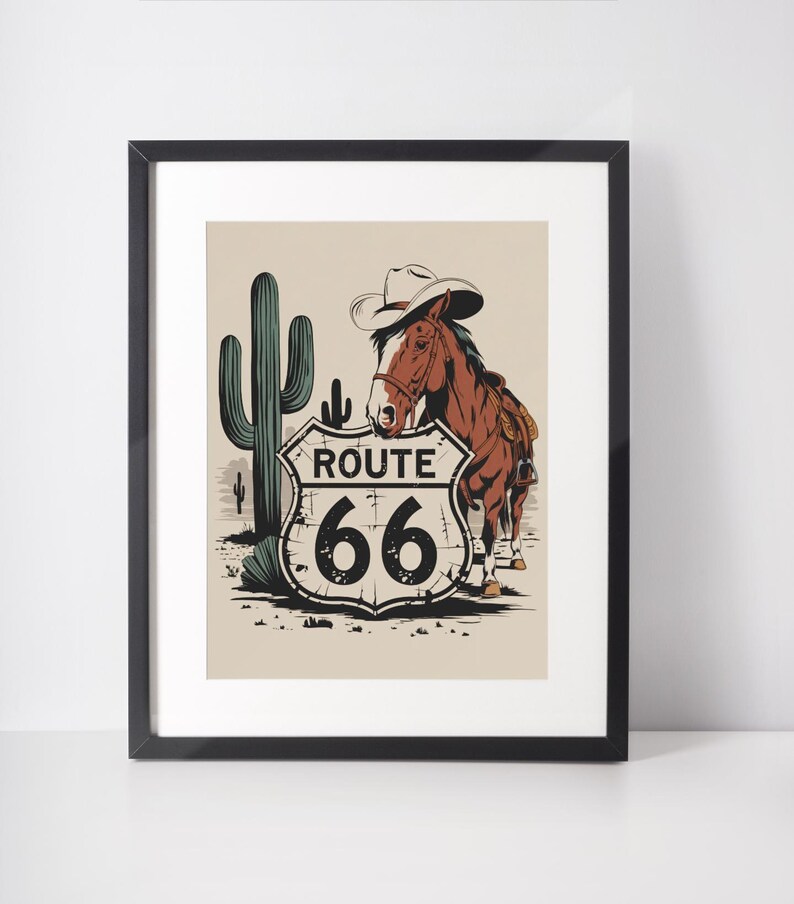 Route 66 Wall Art | Historic Highway Digital Print | Instant Download ...