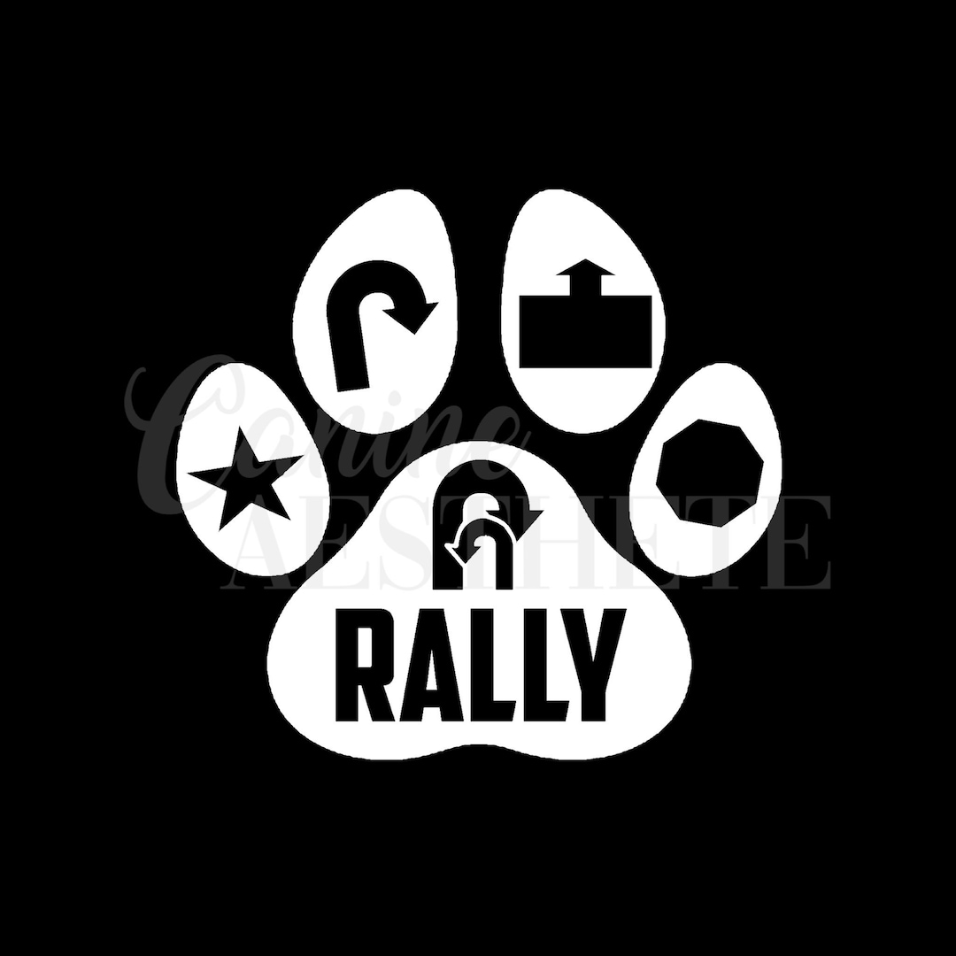 Rally Paw Decal Dog Sports - Etsy