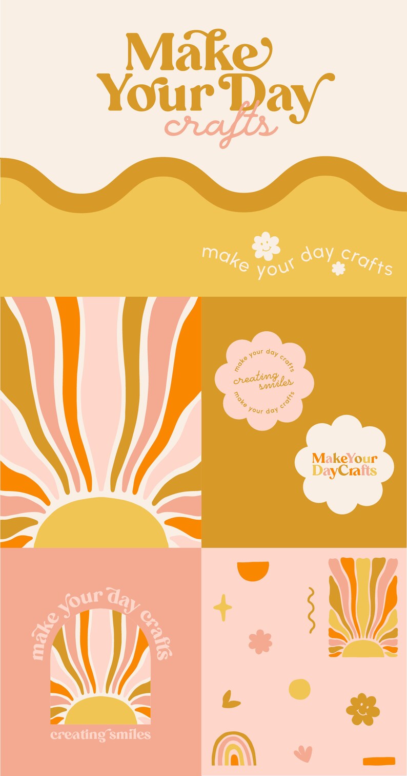 Custom Boho Branding Logo Design, Custom Brand Design, Boho Logo, Logo ...