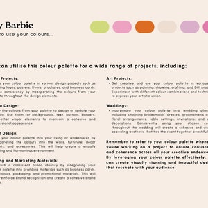 Deluxe Hey Barbie Brand Palette. Editable Canva Colour Palette With Hex ...