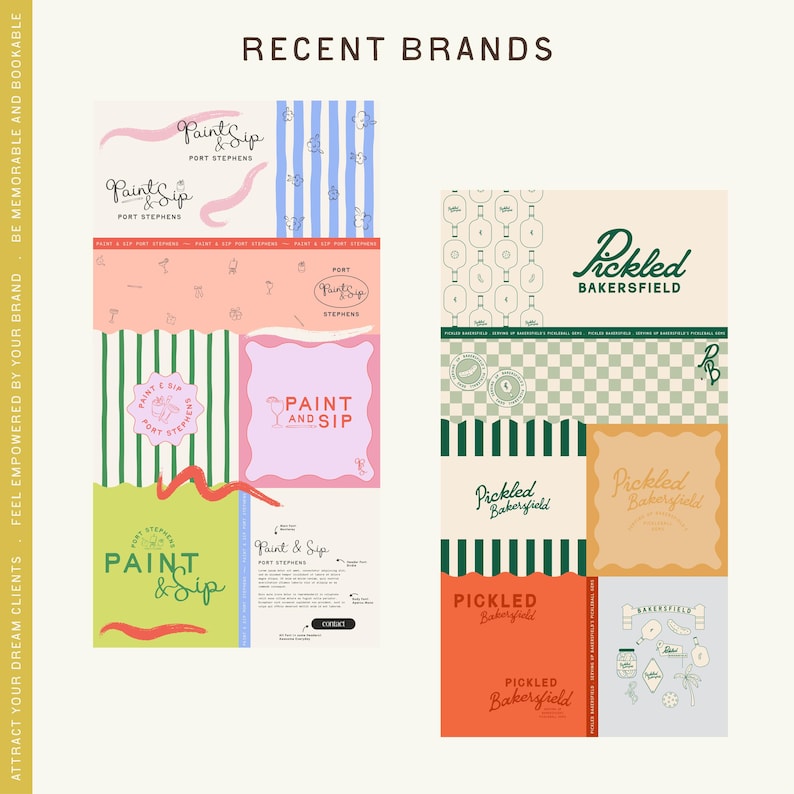 Custom Brand Package: Logo Design, Feminine Branding Kit - Etsy