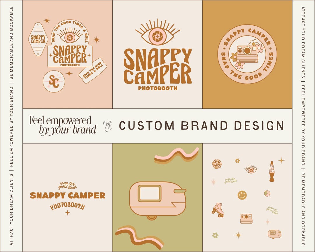 Custom Boho Branding Design, Custom Branding Design, Logo Design, Boho ...
