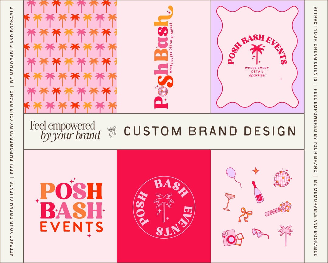 Custom Modern Logo Branding Package, Canva Templates - Etsy