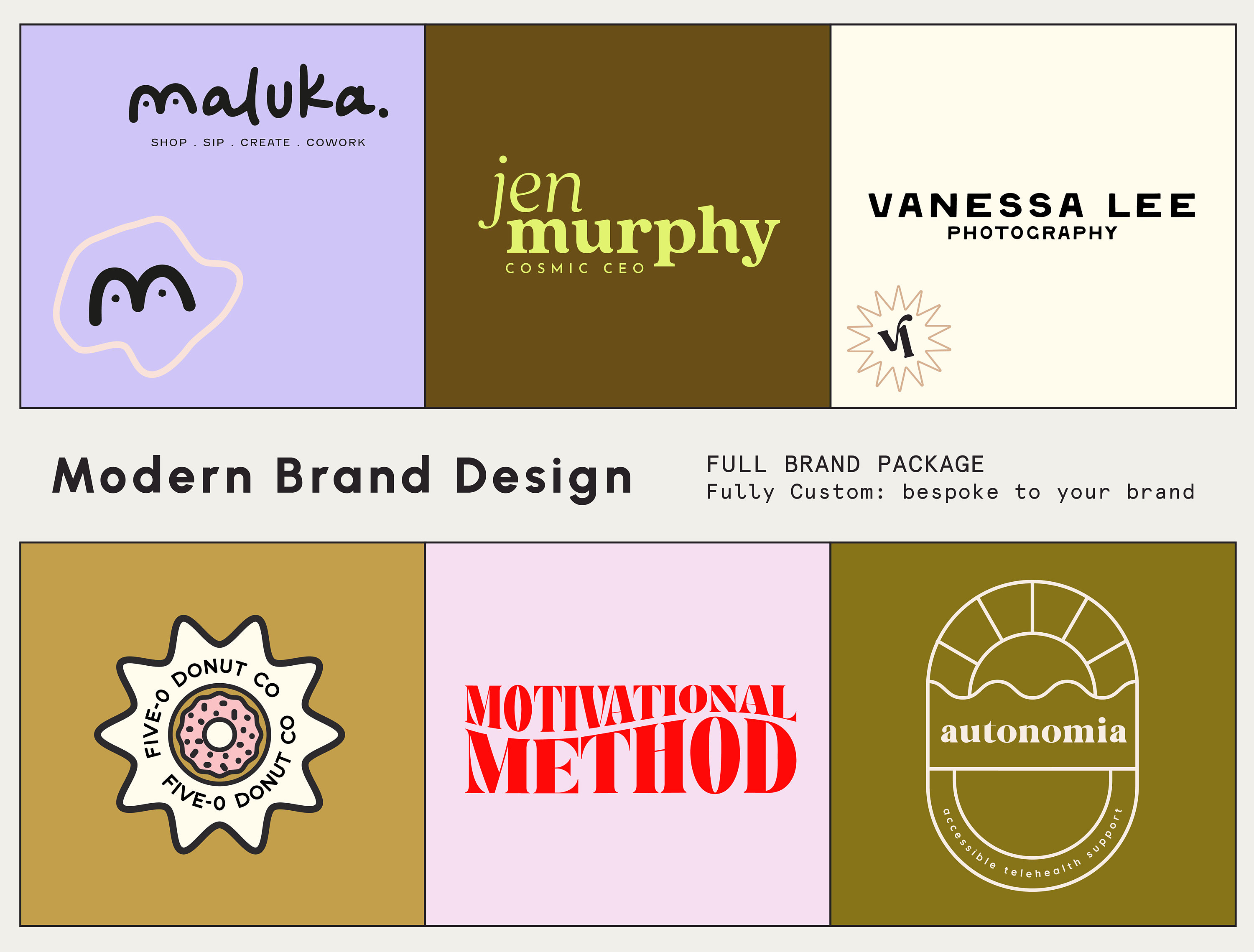 Custom Modern Branding Design Custom Branding Design Logo - Etsy