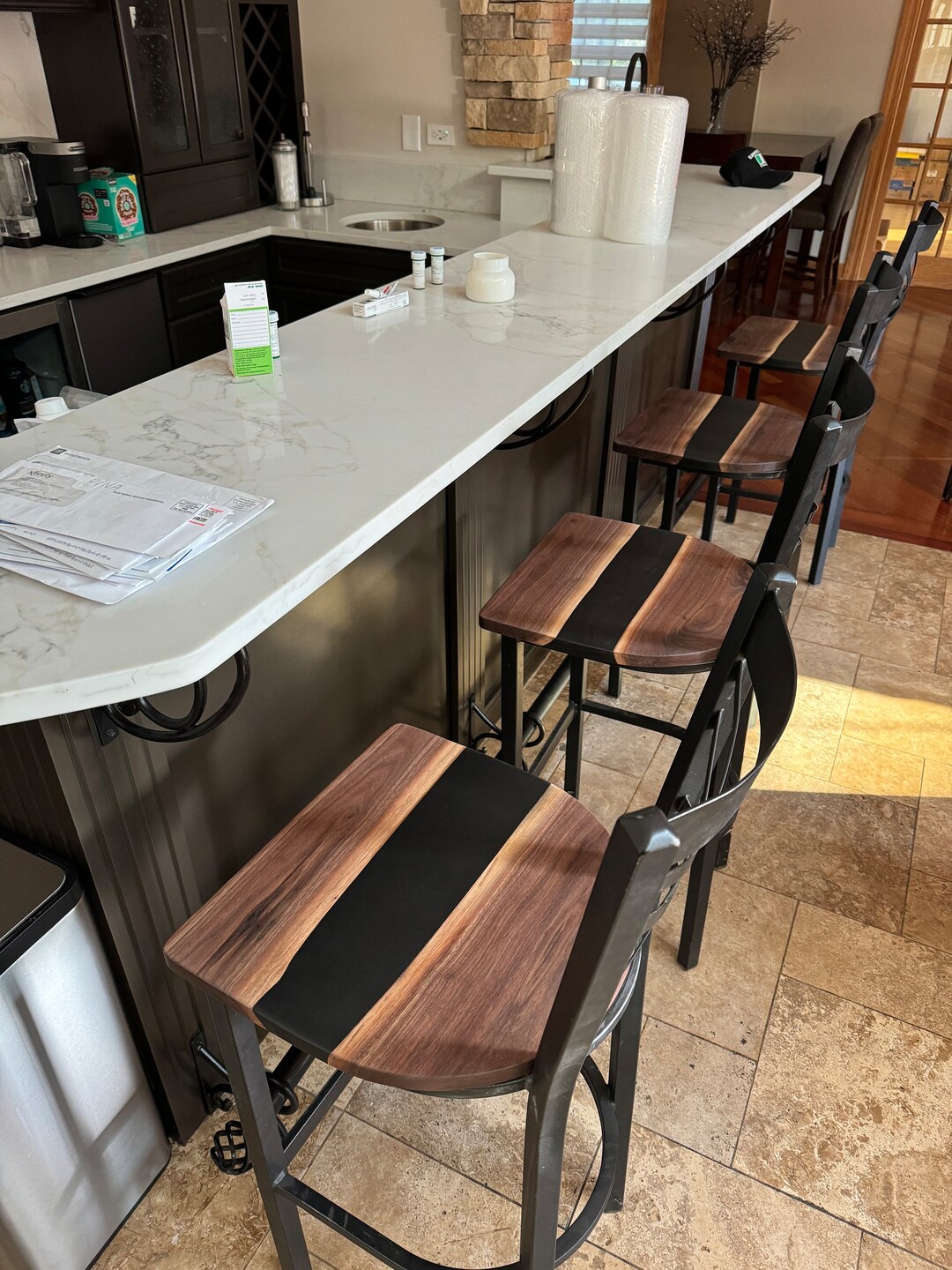 Custom Wood/epoxy Chair Tops - Etsy
